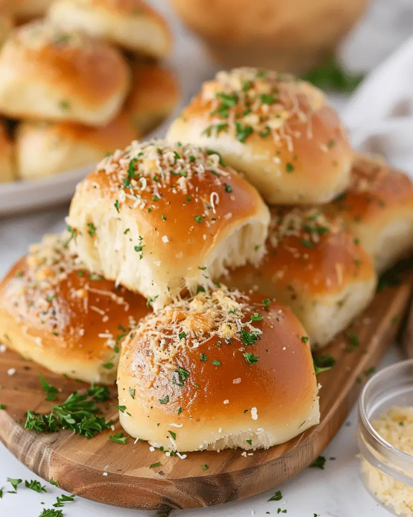 Easy Garlic Parmesan Dinner Rolls - All Recipes Made