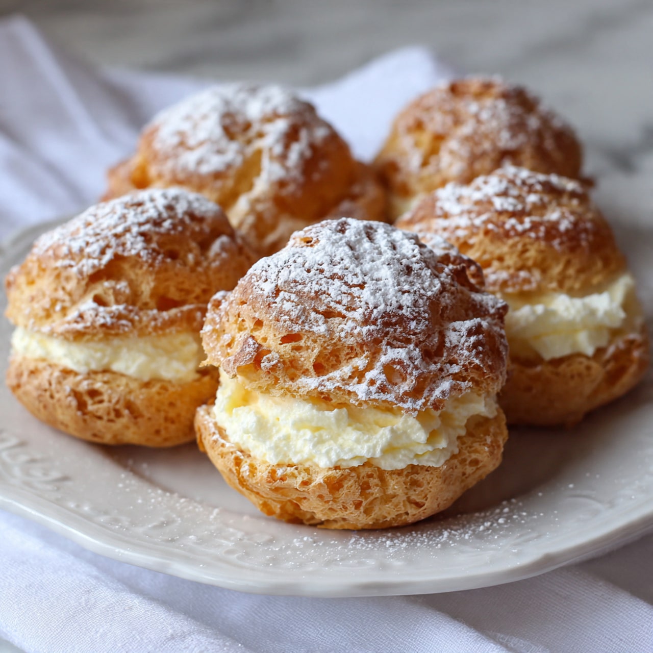 Special Italian Cream Puffs with Custard - All Recipes Made