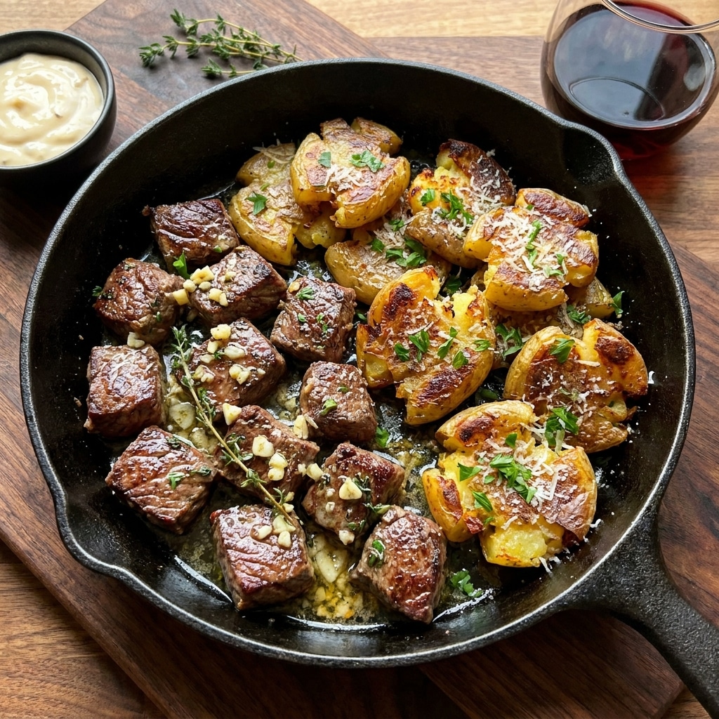 Garlic Butter Steak Bites and Potatoes - All Recipes Made