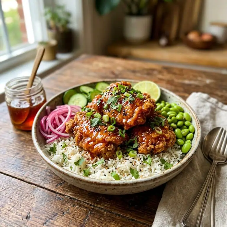 Hot Honey Chicken & Rice Bowls - All Recipes Made