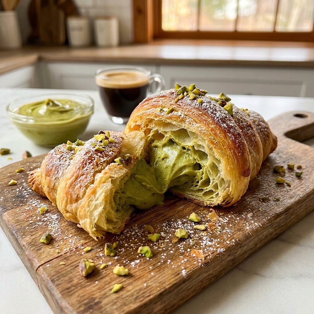 Pistachio Cream Croissants - All Recipes Made