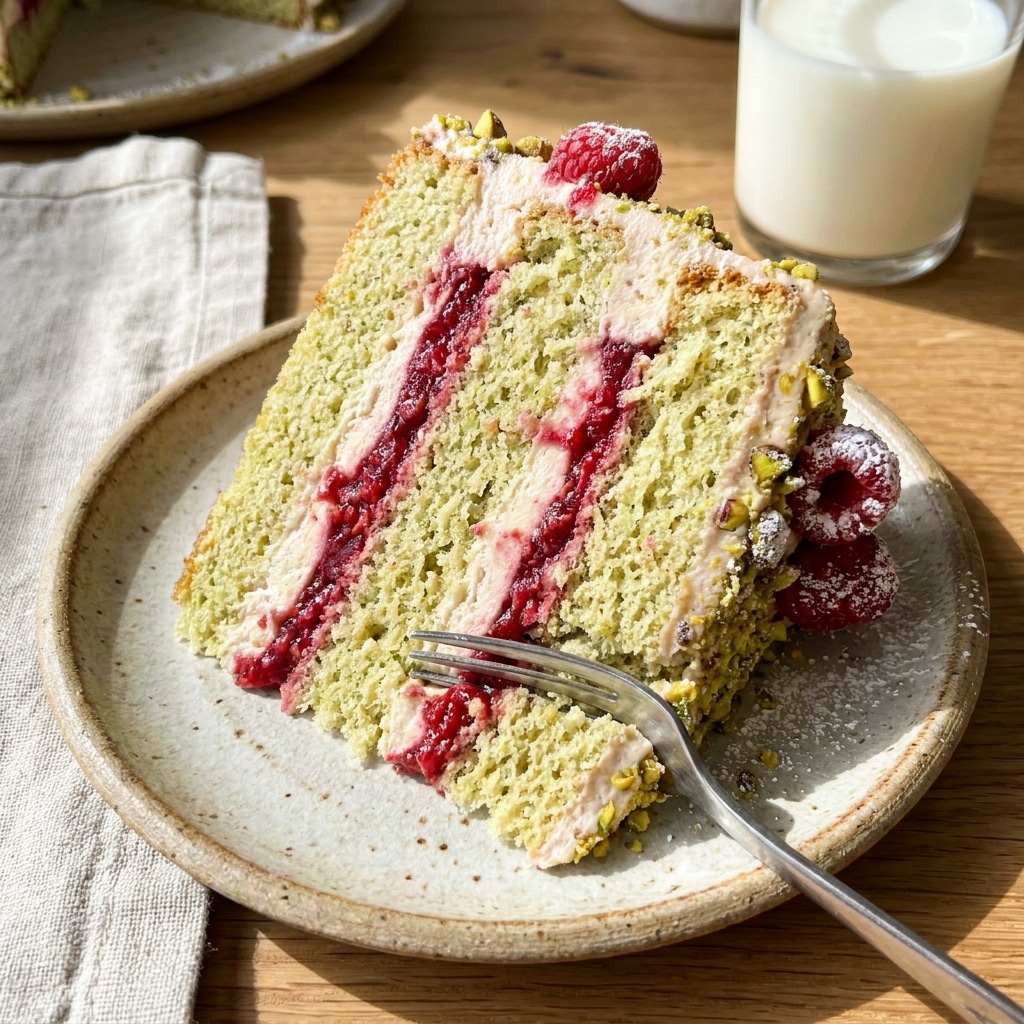 Pistachio Raspberry Cake - All Recipes Made