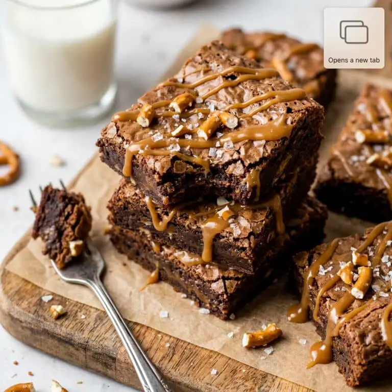 Salted Caramel Pretzel Brownies - All Recipes Made