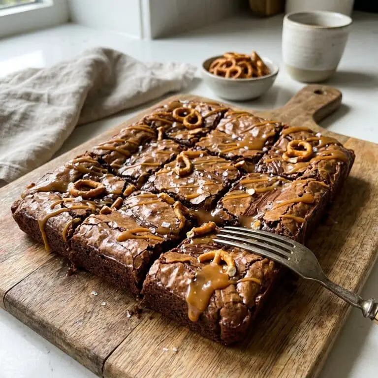 Salted Caramel Pretzel Brownies - All Recipes Made